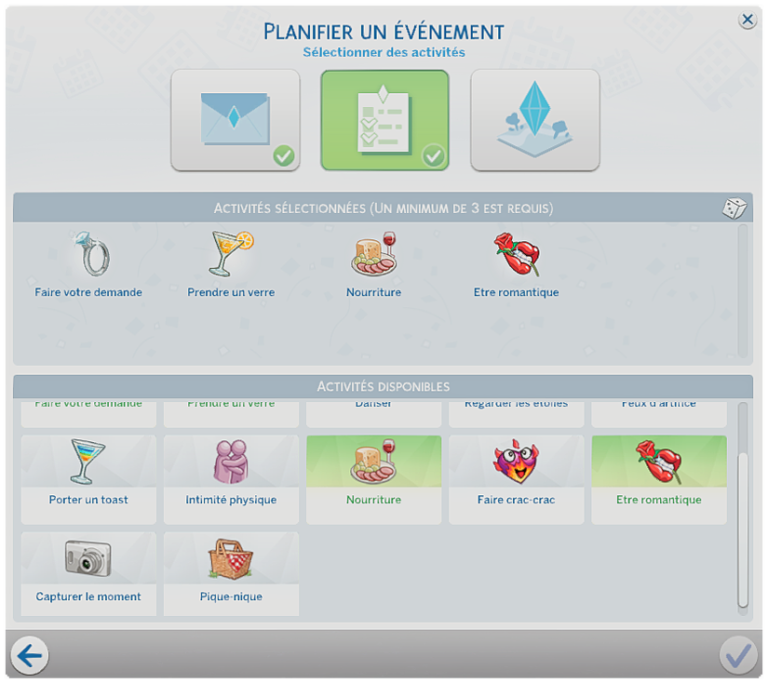 Mod Sims 4 - Proposal Planner de Danitysimmer - Traduction FR - Millie ...